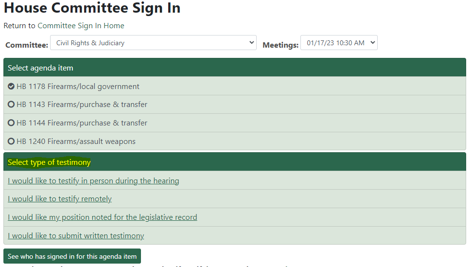 Public Hearing Sign-in Links – Washington Civil Rights Association